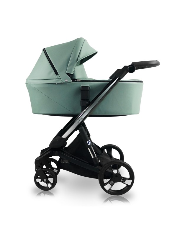 Stroller with electronic brake ibebe iSTOP ECO LEATHER IS21 PISTACHIO GLOSS